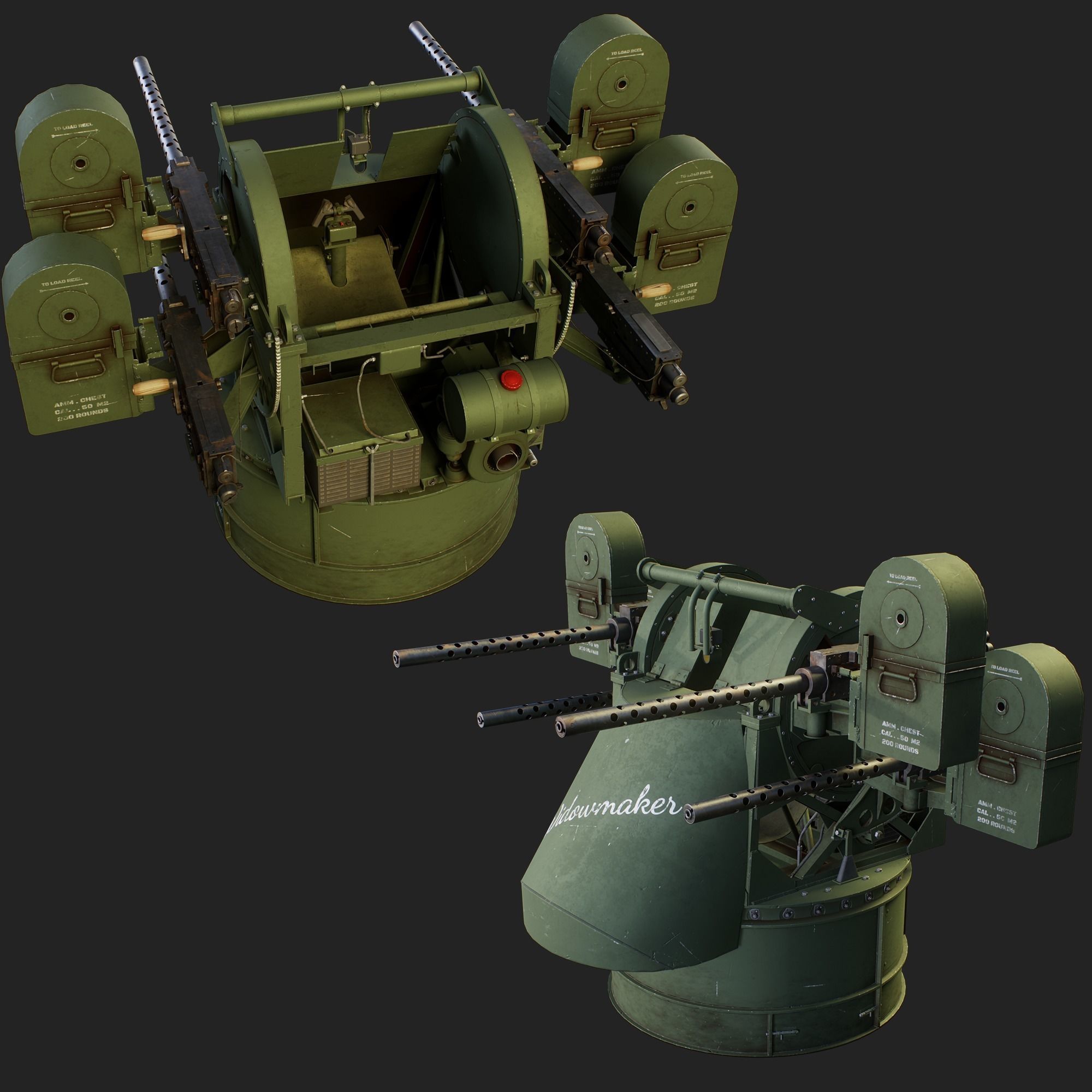 3D model M45 Quadmount VR / AR / low-poly | CGTrader