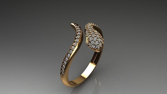 Snake Ring 3D print model 3D model 3D printable | CGTrader
