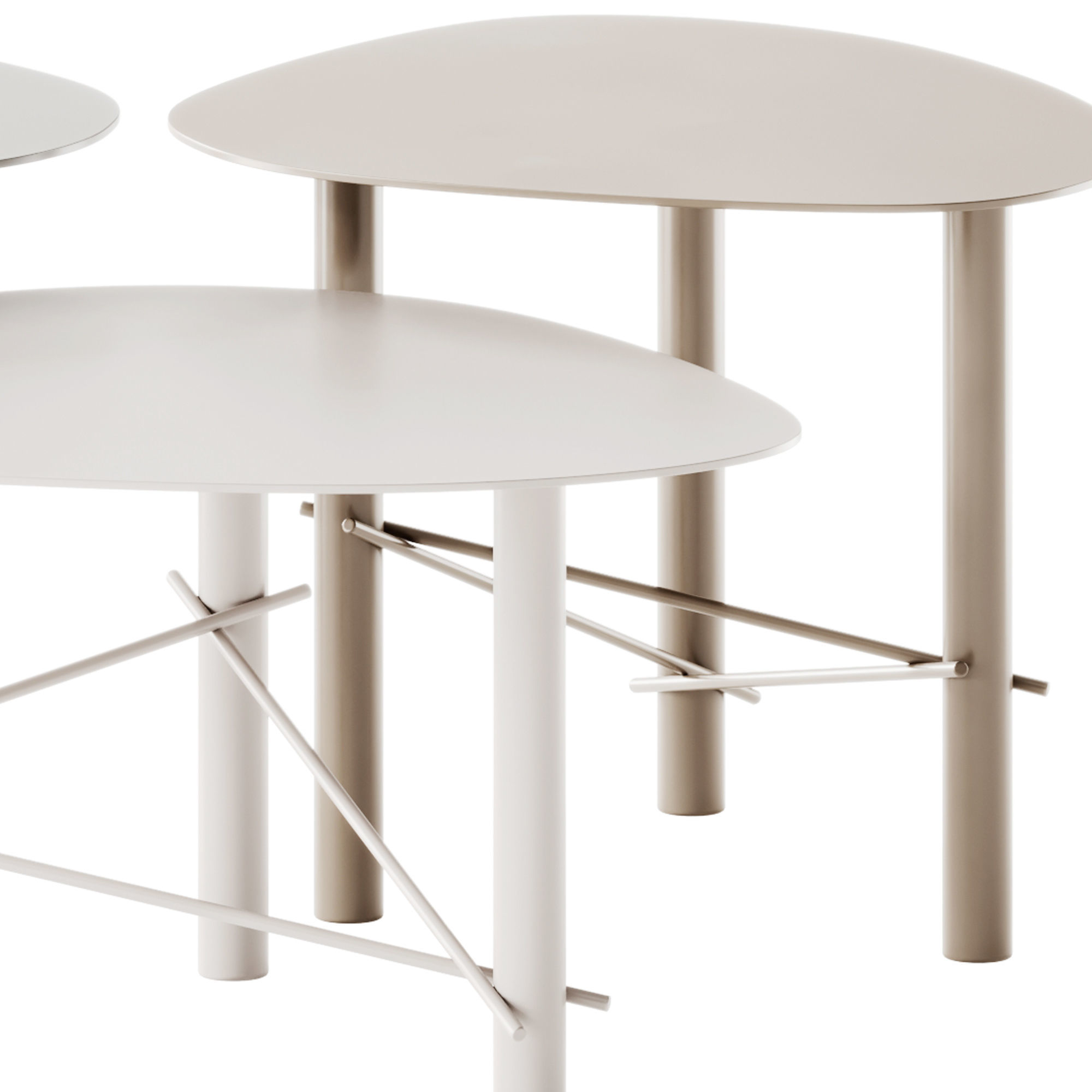 MEMEDESIGN Cookie Steel Coffee Tables 3D model | CGTrader