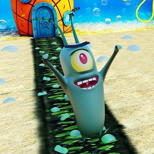 3D model Plankton from Spongebob Squarepants - Rigged PBR VR / AR / low ...