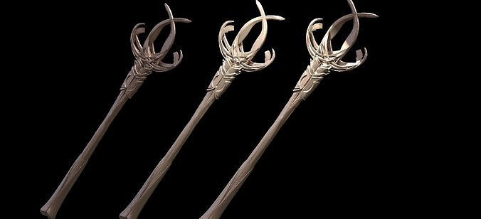 Anubis staff 2 3D model | CGTrader