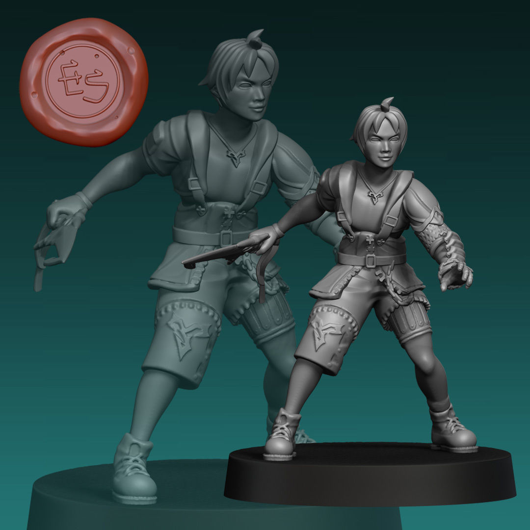 Tidus - Final Fanasy X - 32mm Miniature 3D model 3D printable | CGTrader