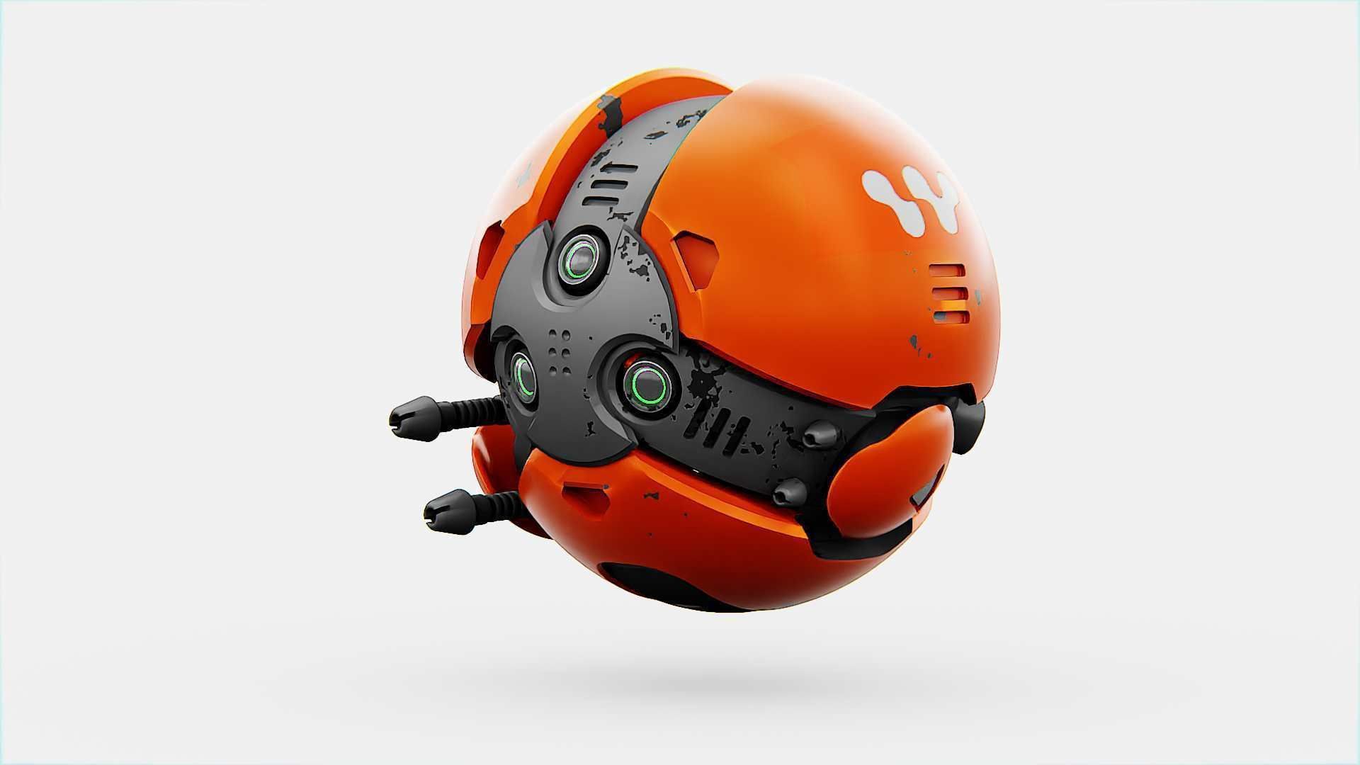 BALL DROID F-200 RIGGED - ANIMATED 3D model animated rigged | CGTrader