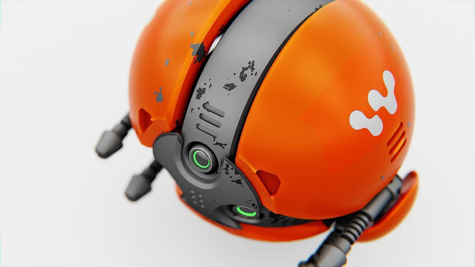 BALL DROID F-200 RIGGED - ANIMATED 3D model animated rigged | CGTrader
