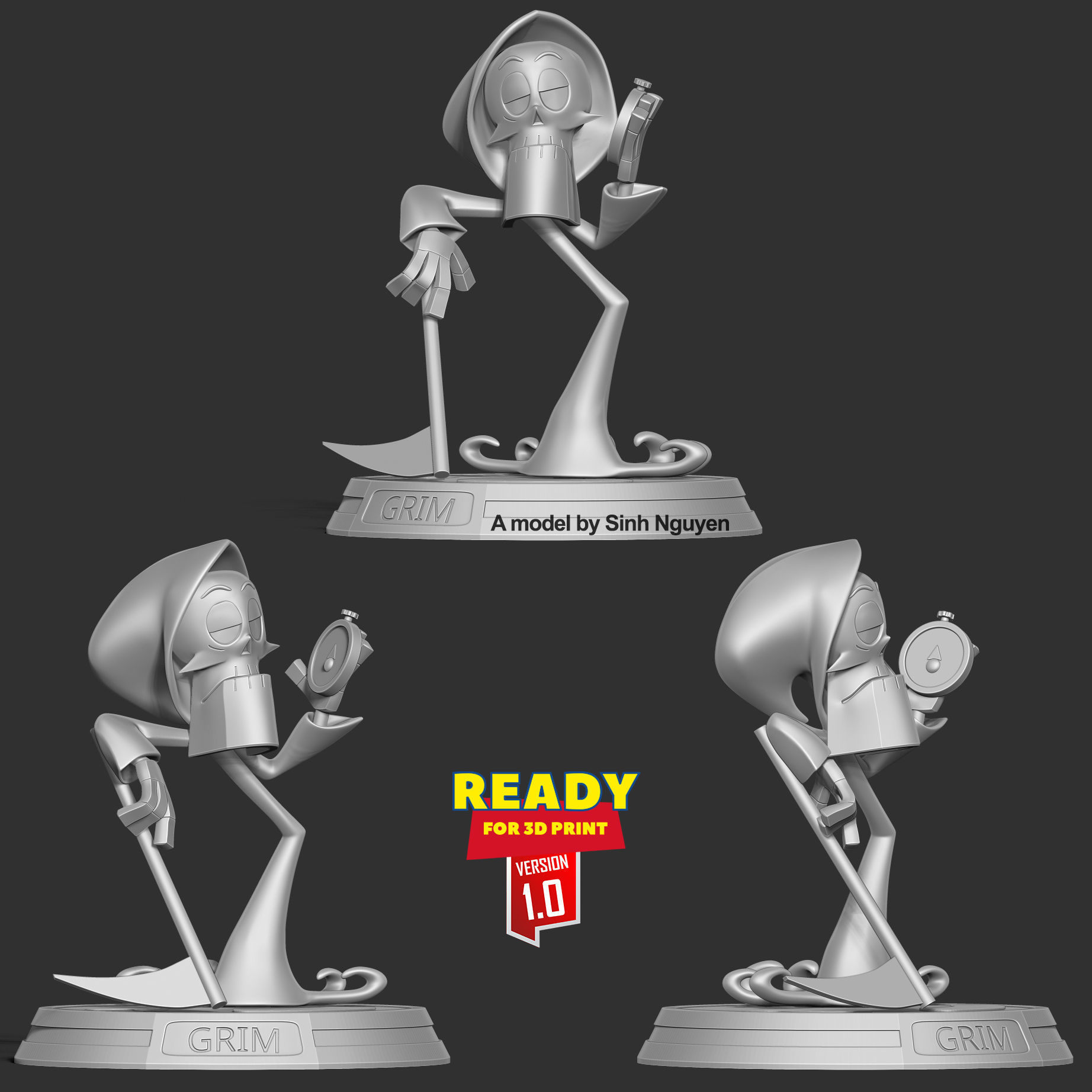 Grim Reaper - Cartoon Network 3D model 3D printable | CGTrader