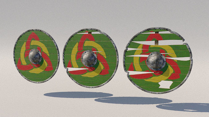 3D model Shield with damage phases VR / AR / low-poly | CGTrader