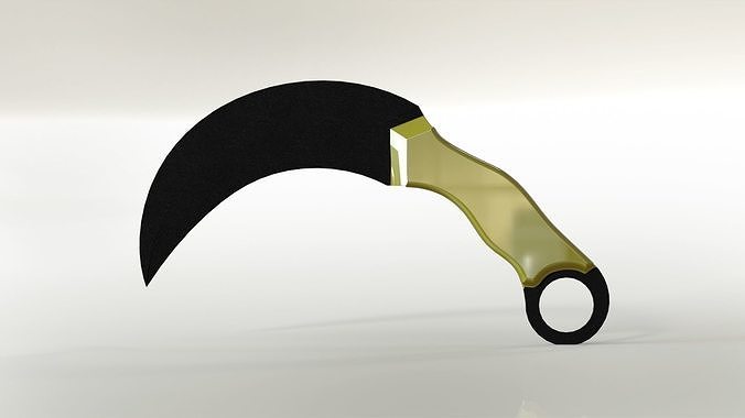 3D model Knife 3D Printable - stl obj step sldprt and more Low Poly VR ...