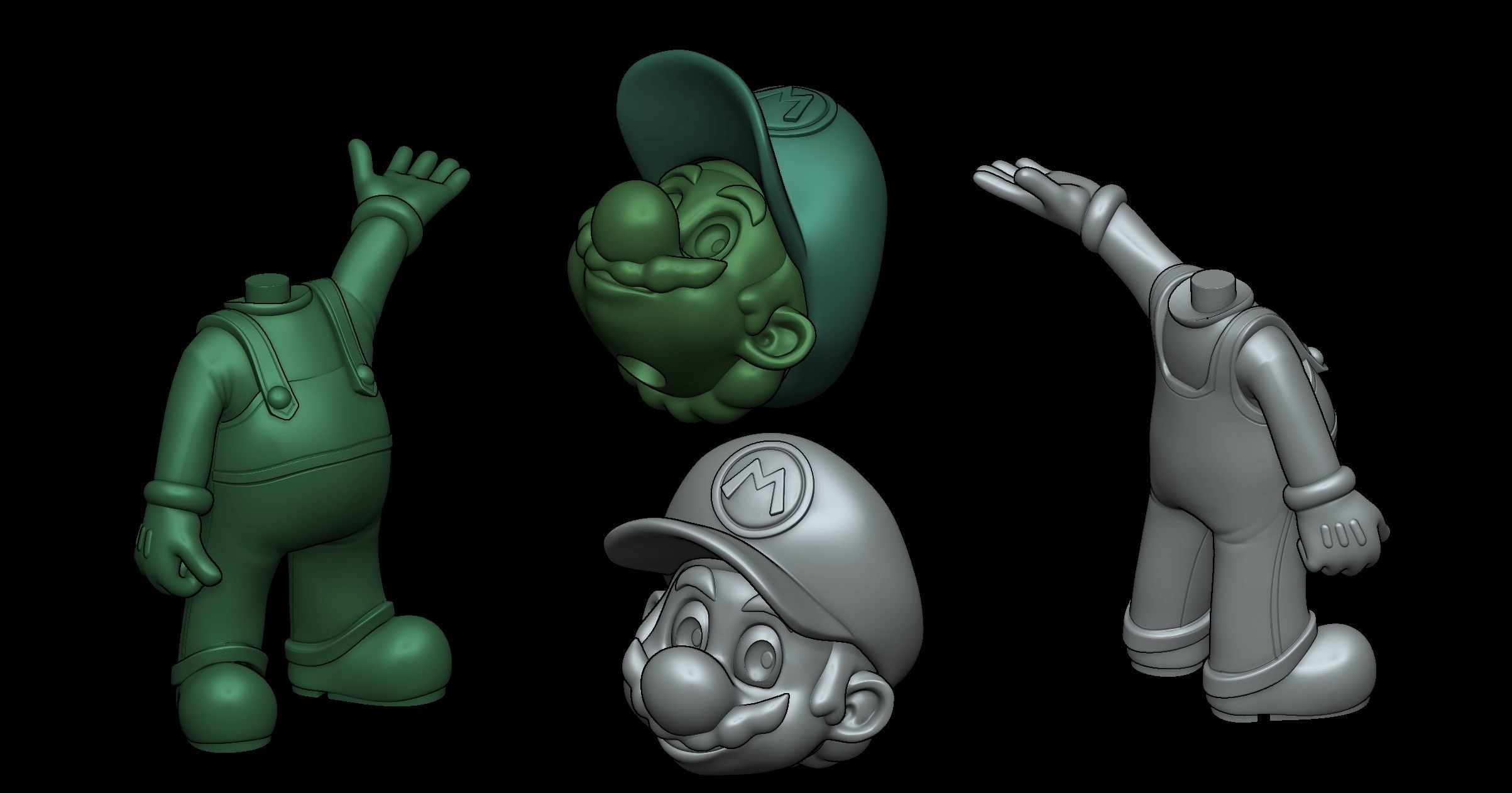 Mario 3D Model STL 3D model 3D printable | CGTrader