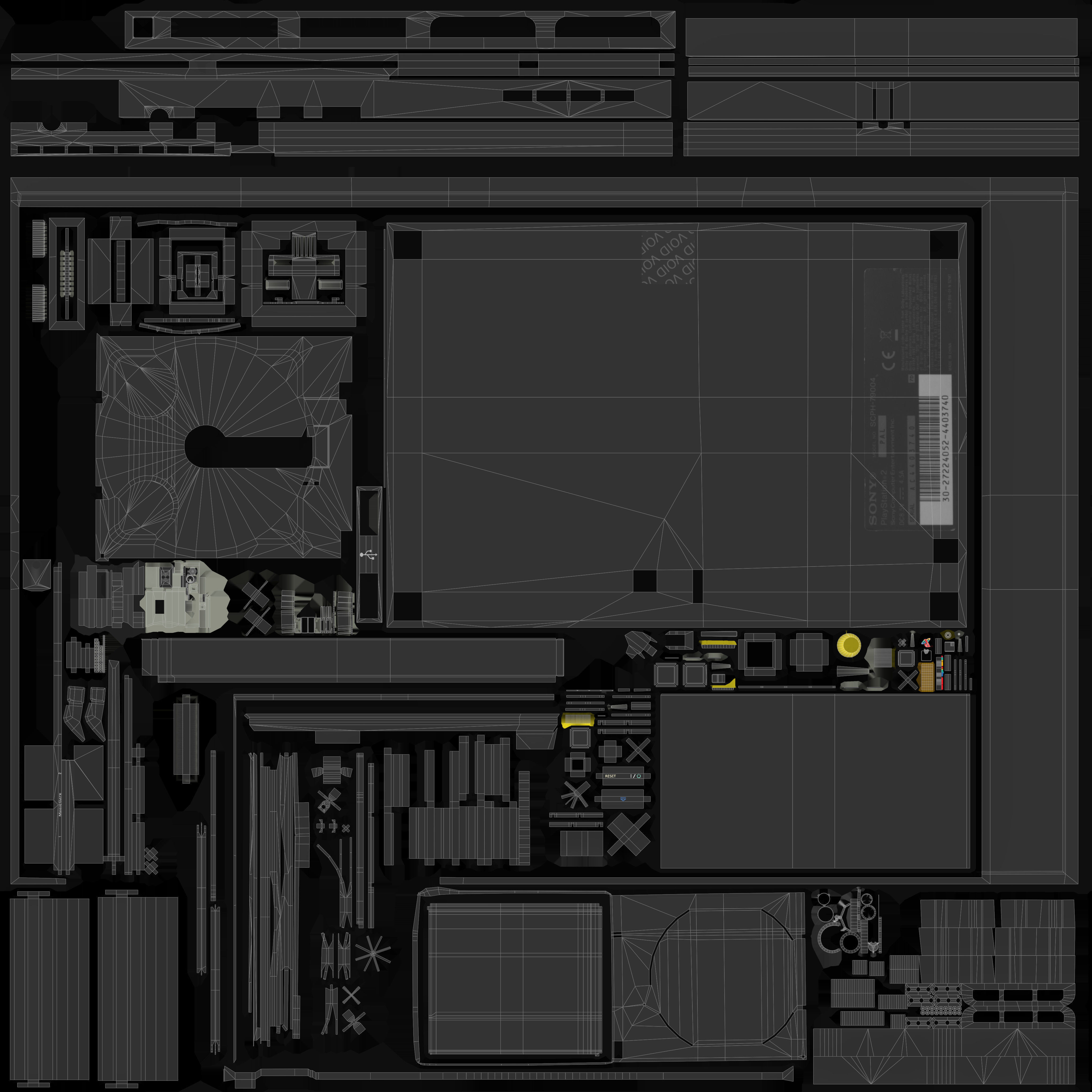 3D model Sony PlayStation 2 Slim VR / AR / low-poly | CGTrader