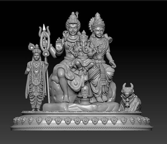 Shiv Lord Family 3D model 3D printable | CGTrader
