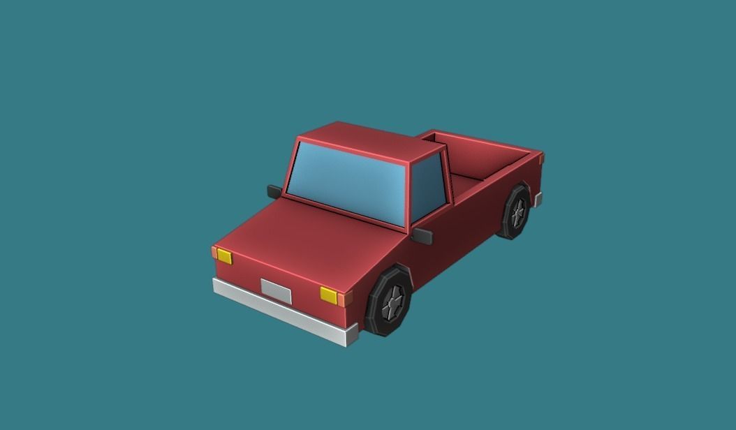 Simple cartoon car pack Style Craft free VR / AR / low-poly 3D model ...