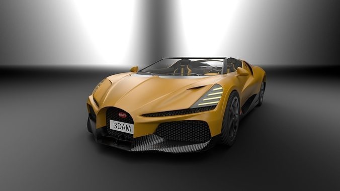 3D model Bugatti W16 Mistral VR / AR / low-poly | CGTrader