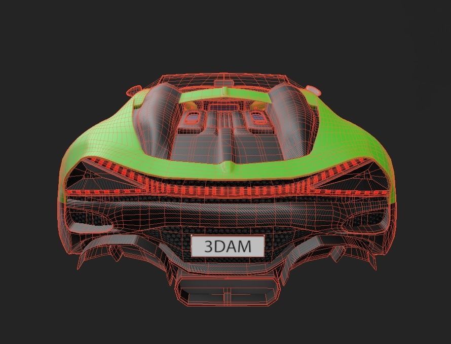 3D model Bugatti W16 Mistral VR / AR / low-poly | CGTrader