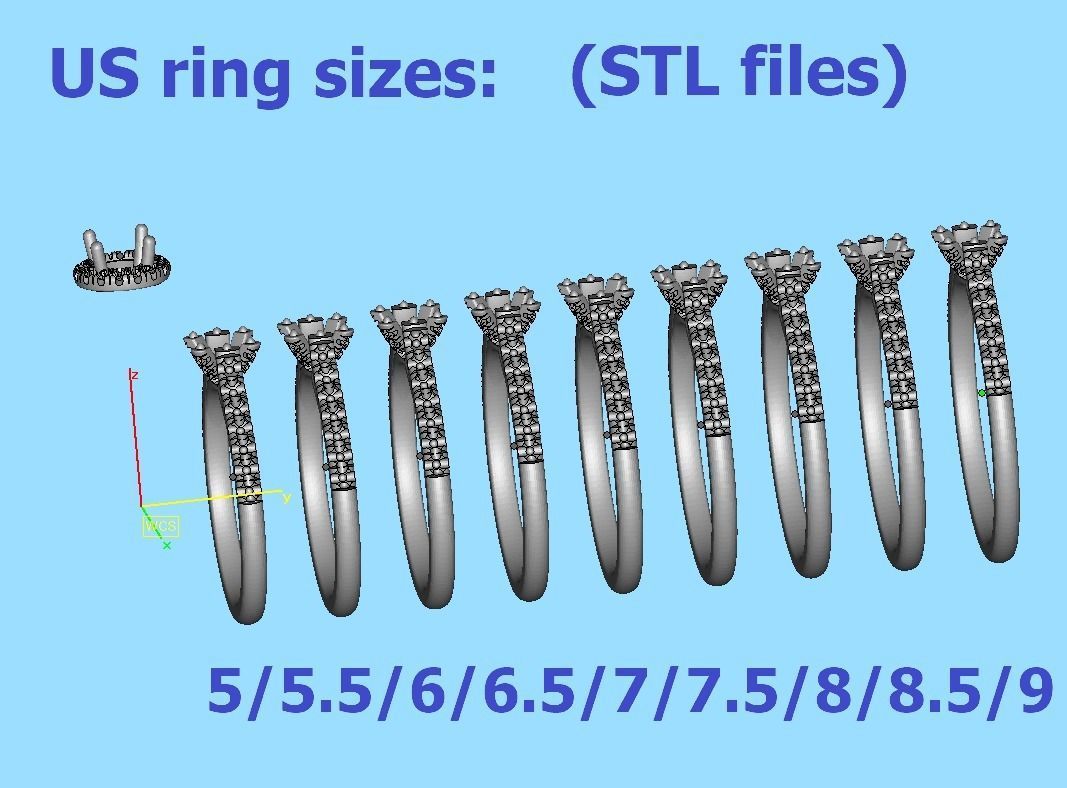 Grace Round Halo Engagement Ring 40 pointer diamond v2 3D model 3D ...