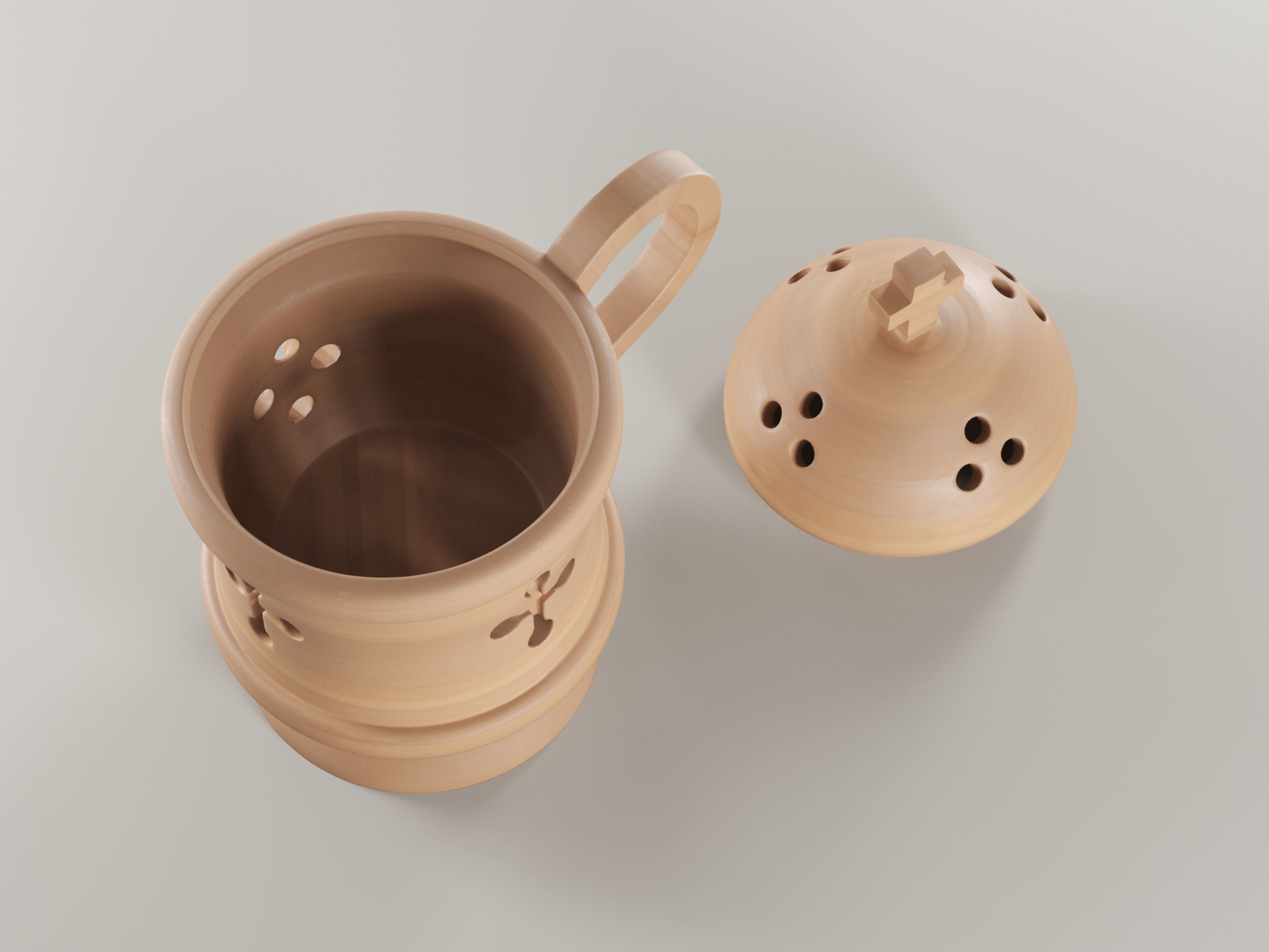 Orthodox ceramic censer free 3D model | CGTrader
