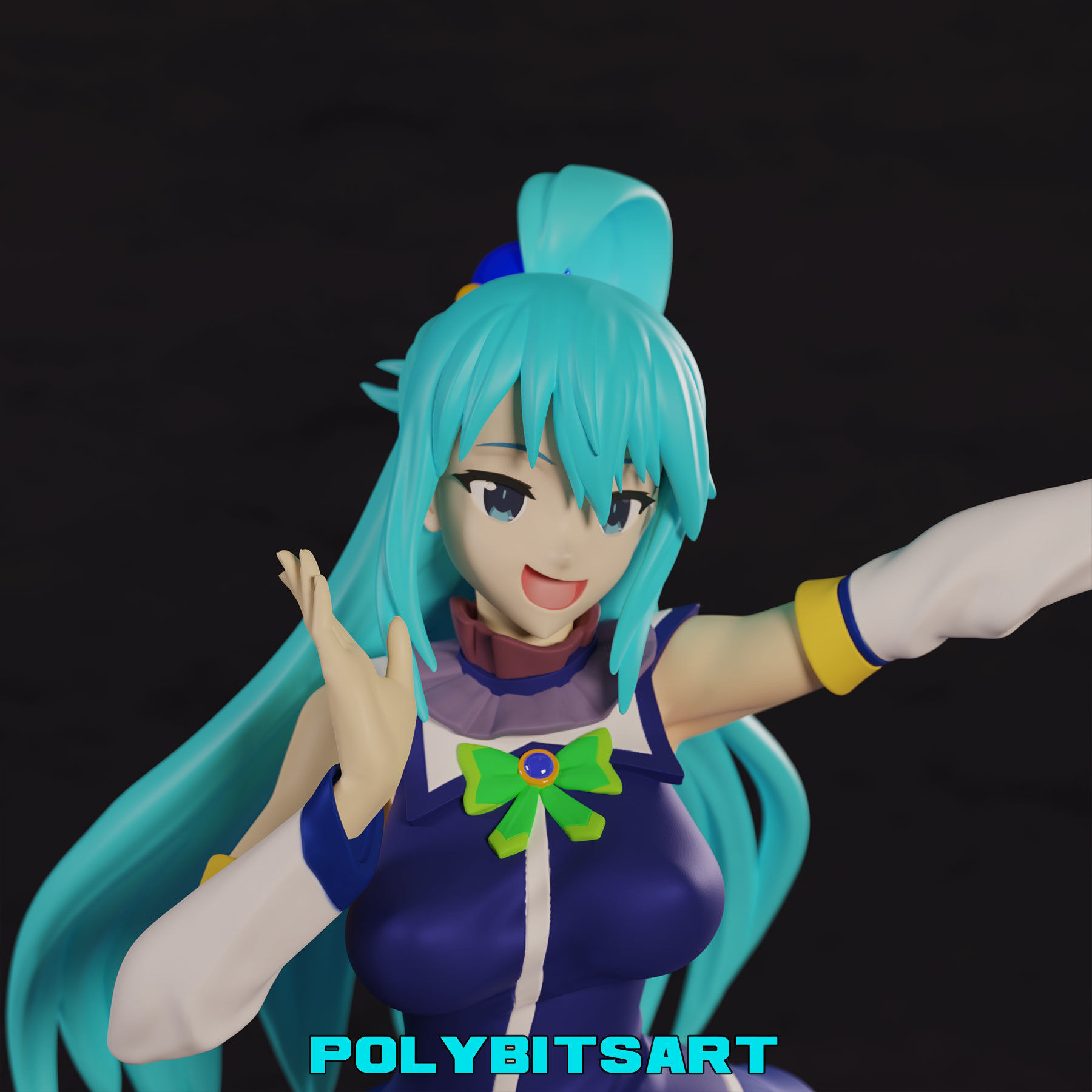 KonoSuba Aqua Figure 3D model 3D printable | CGTrader
