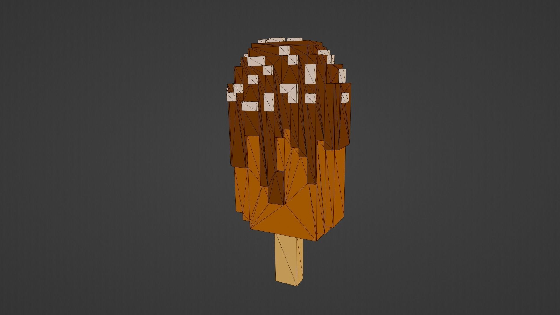 3D model Voxel Chocolate Ice Cream VR / AR / low-poly | CGTrader