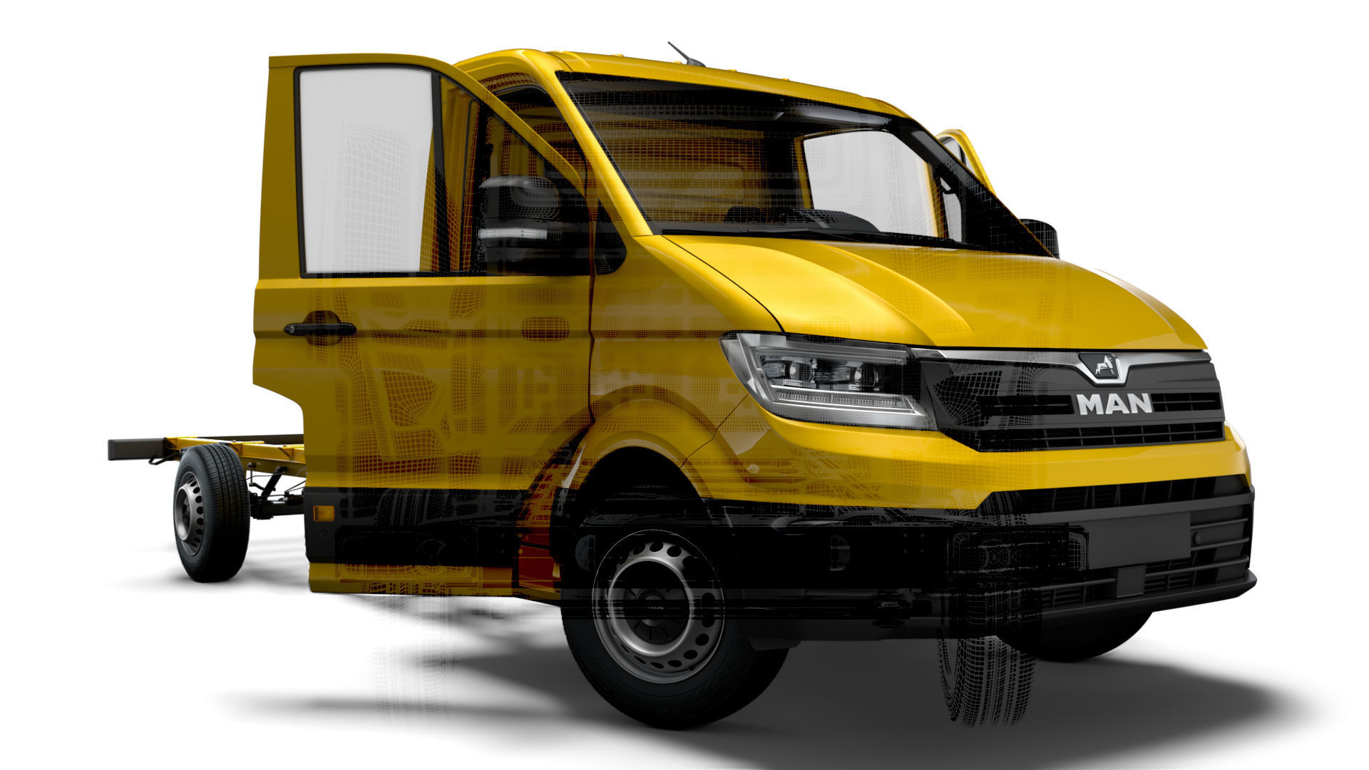 MAN TGE Chassis SingleCab L3 HQInterior 2023 3D model | CGTrader