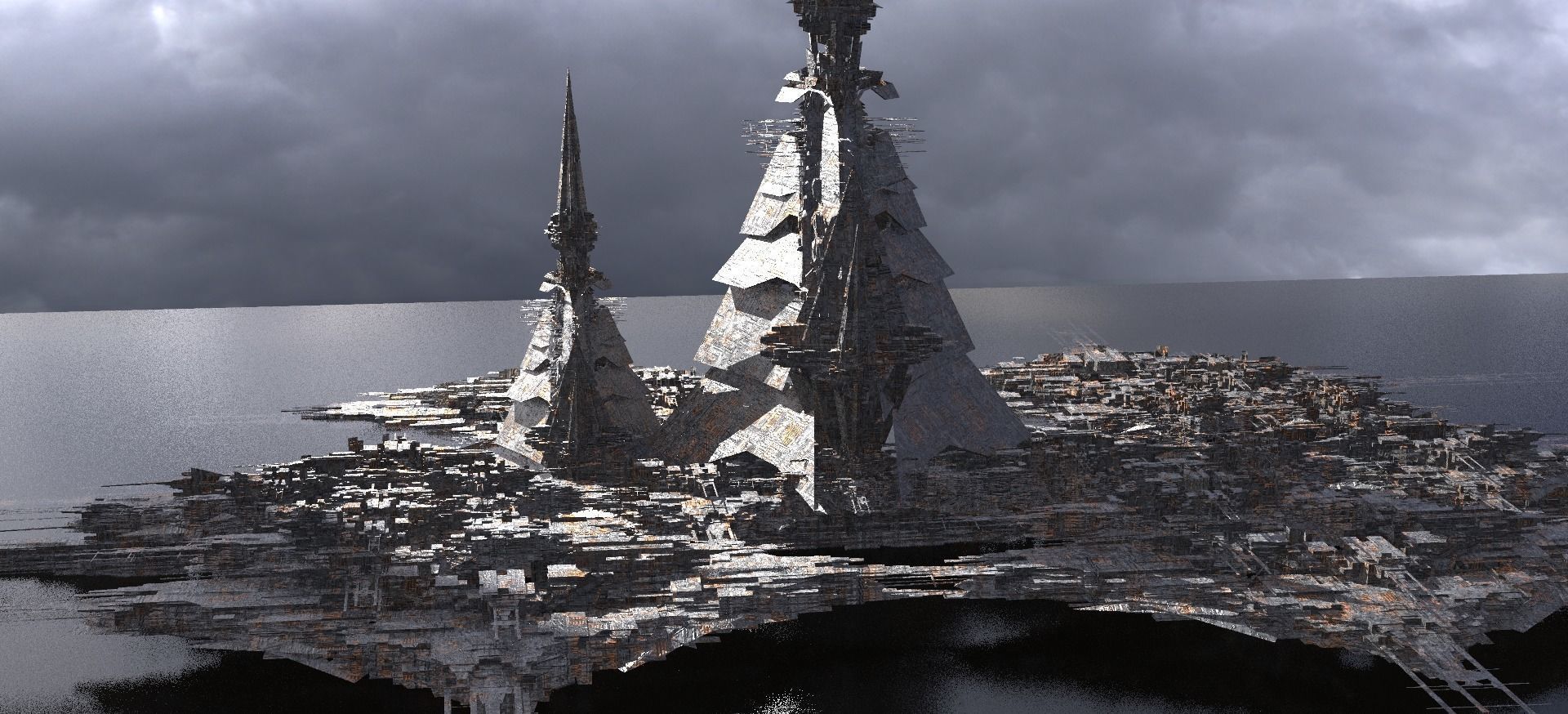 New Egypt Pyramid City Tower city 2 3D model | CGTrader