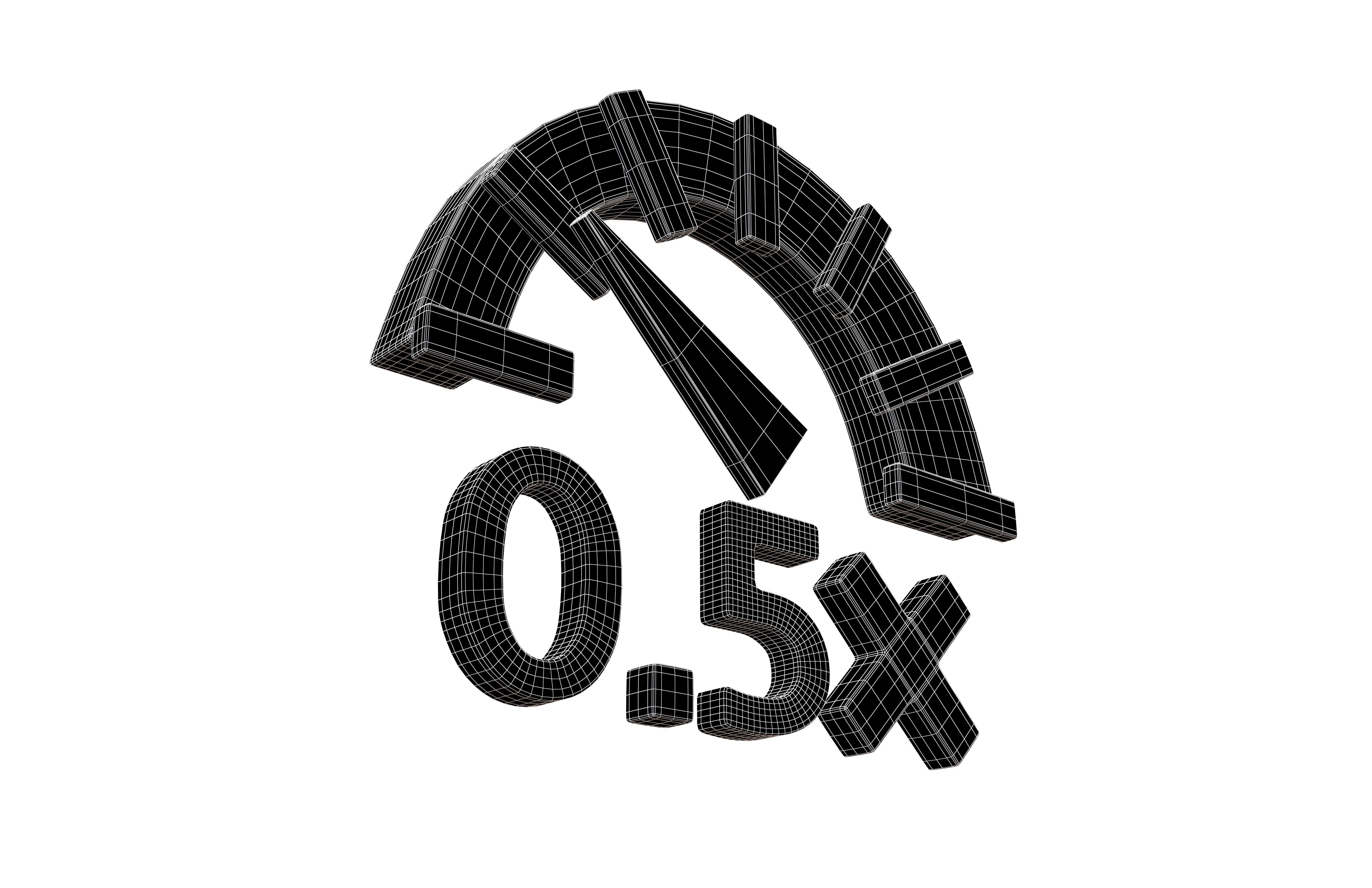 3D model Speed 0 point 5 Symbol v1 001 VR / AR / low-poly | CGTrader