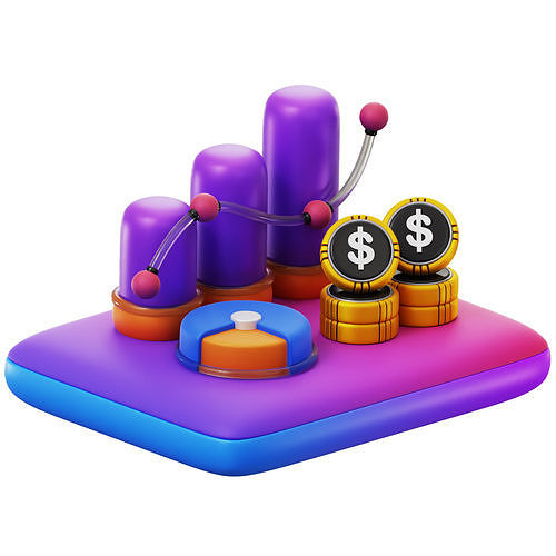 3D model Investment Diagram 3D Icon VR / AR / low-poly | CGTrader