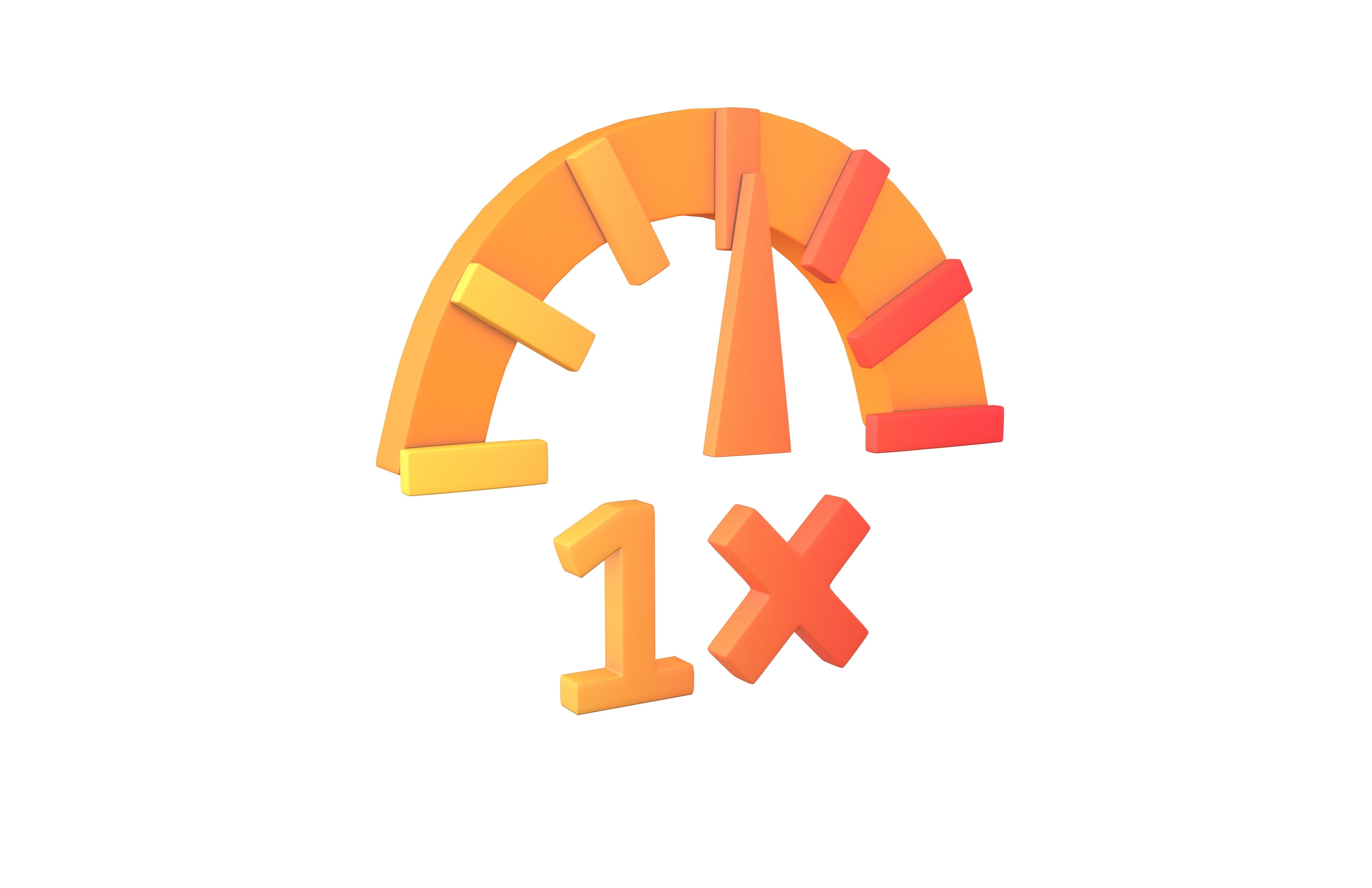 3D model Speed 1 Symbol v1 003 VR / AR / low-poly | CGTrader