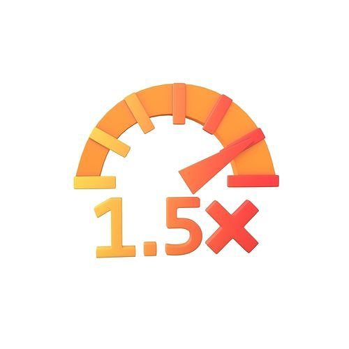 3D model Speed 1 point 5 Symbol v1 003 VR / AR / low-poly | CGTrader