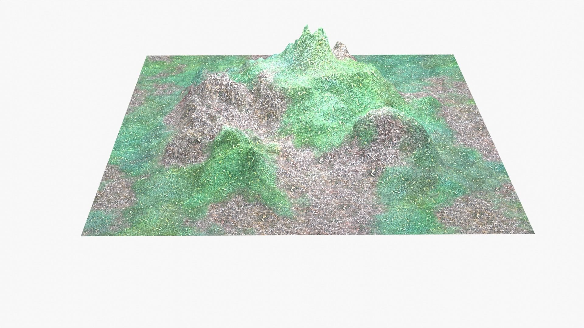 3D model Grass Rock Landscape VR / AR / low-poly | CGTrader