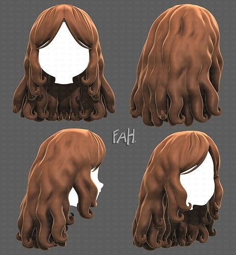 3D model Base Hair for girl V53 VR / AR / low-poly | CGTrader