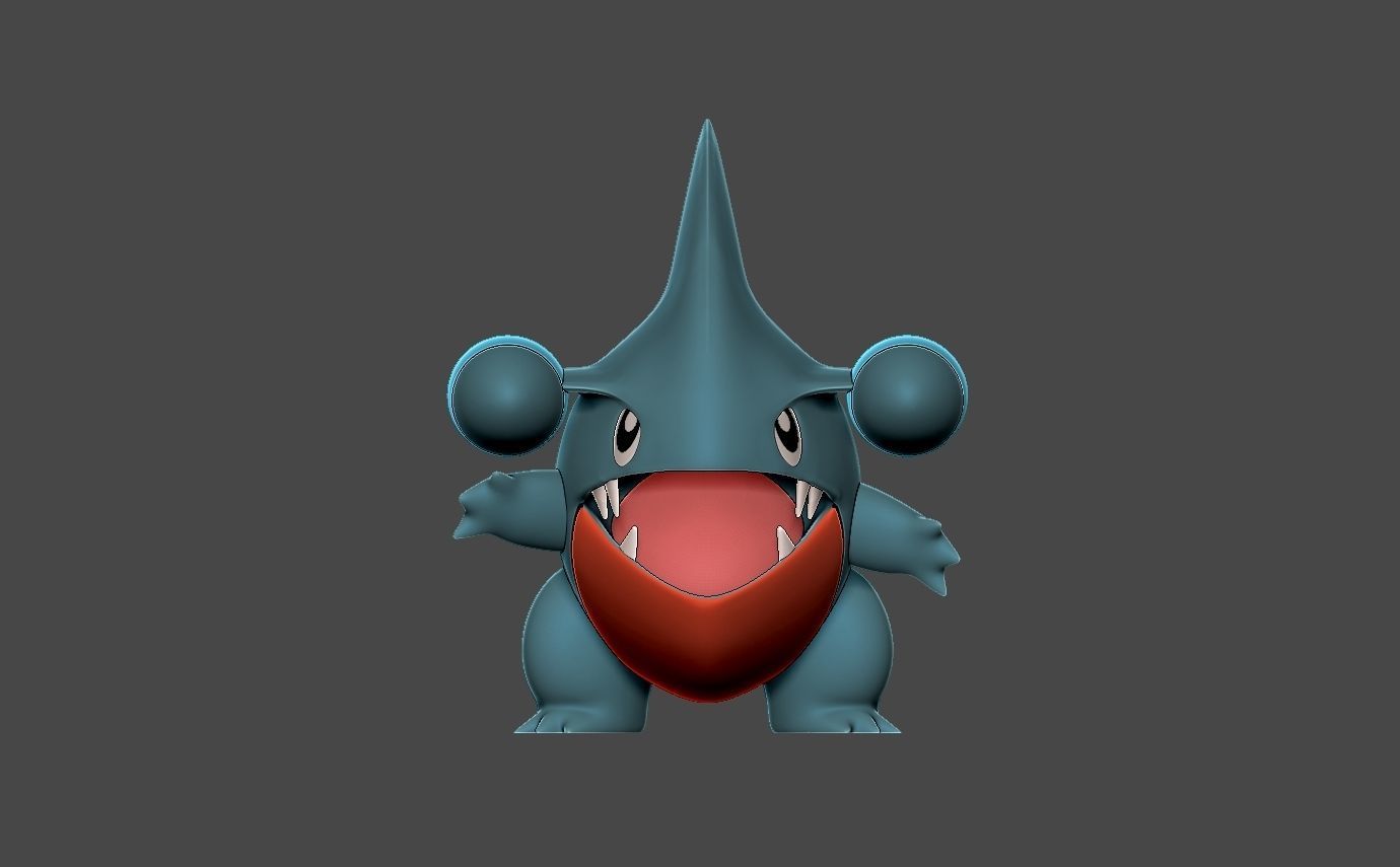 Pokemon gible 3D model 3D printable | CGTrader