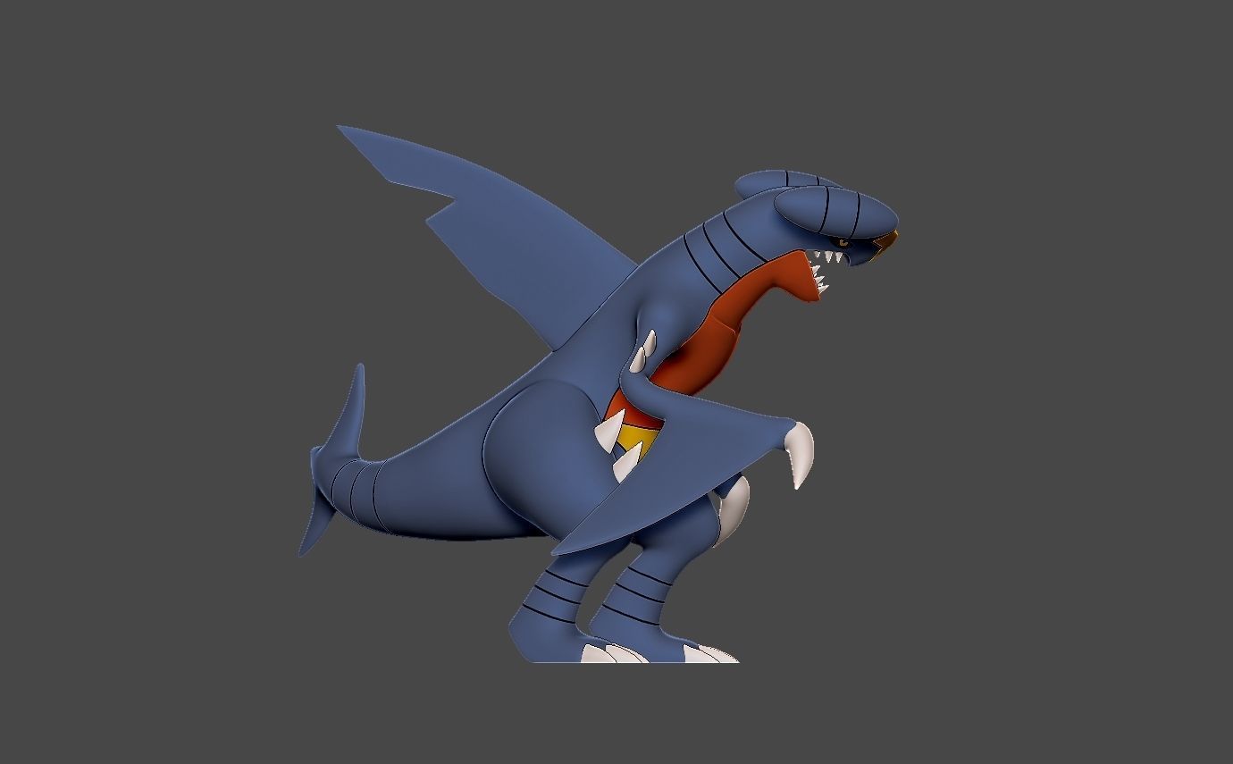 Pokemon gible evolution line 3D model 3D printable | CGTrader