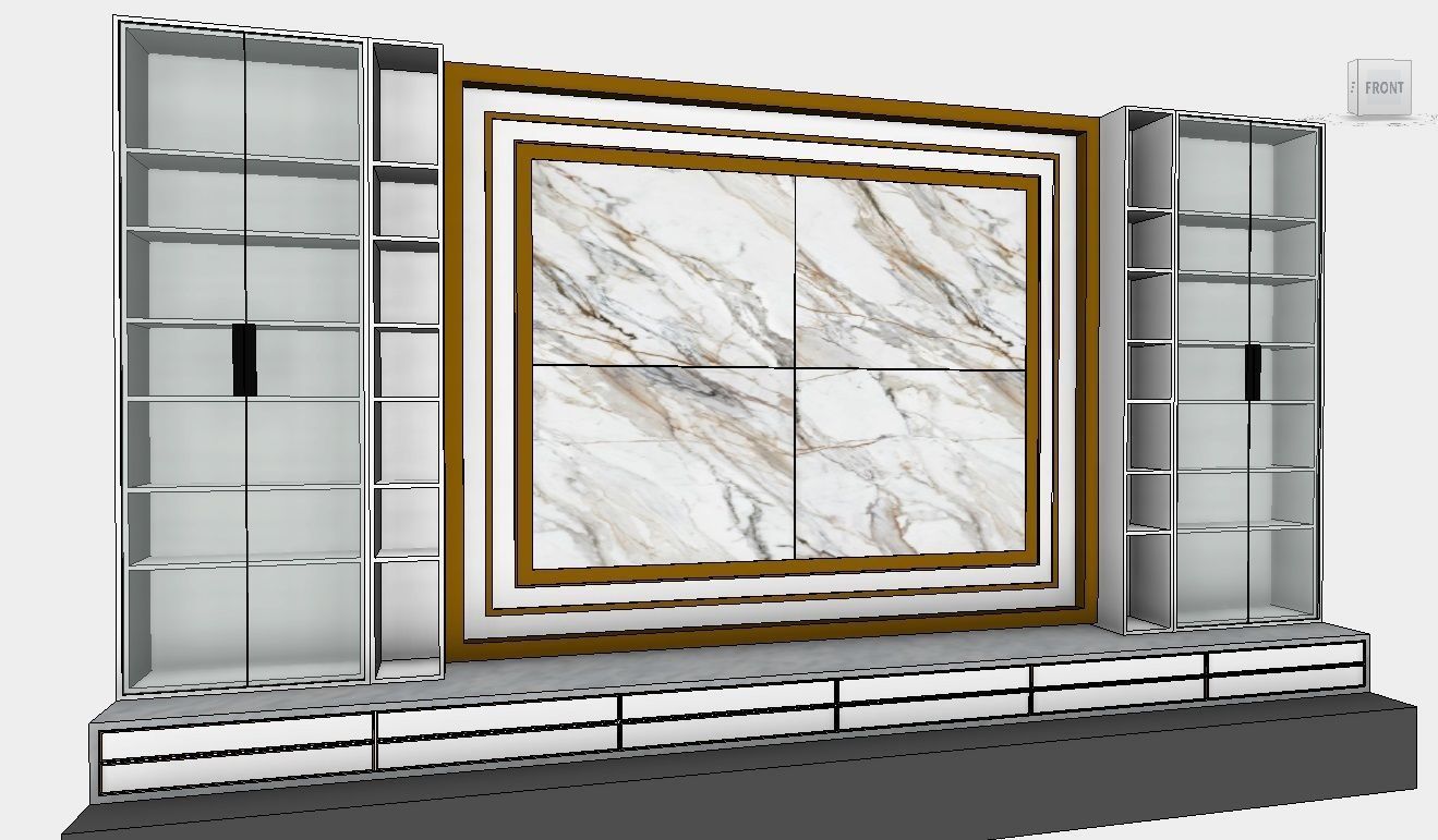 Decorative Wall Panels Backdrop Revit Family 3D model | CGTrader