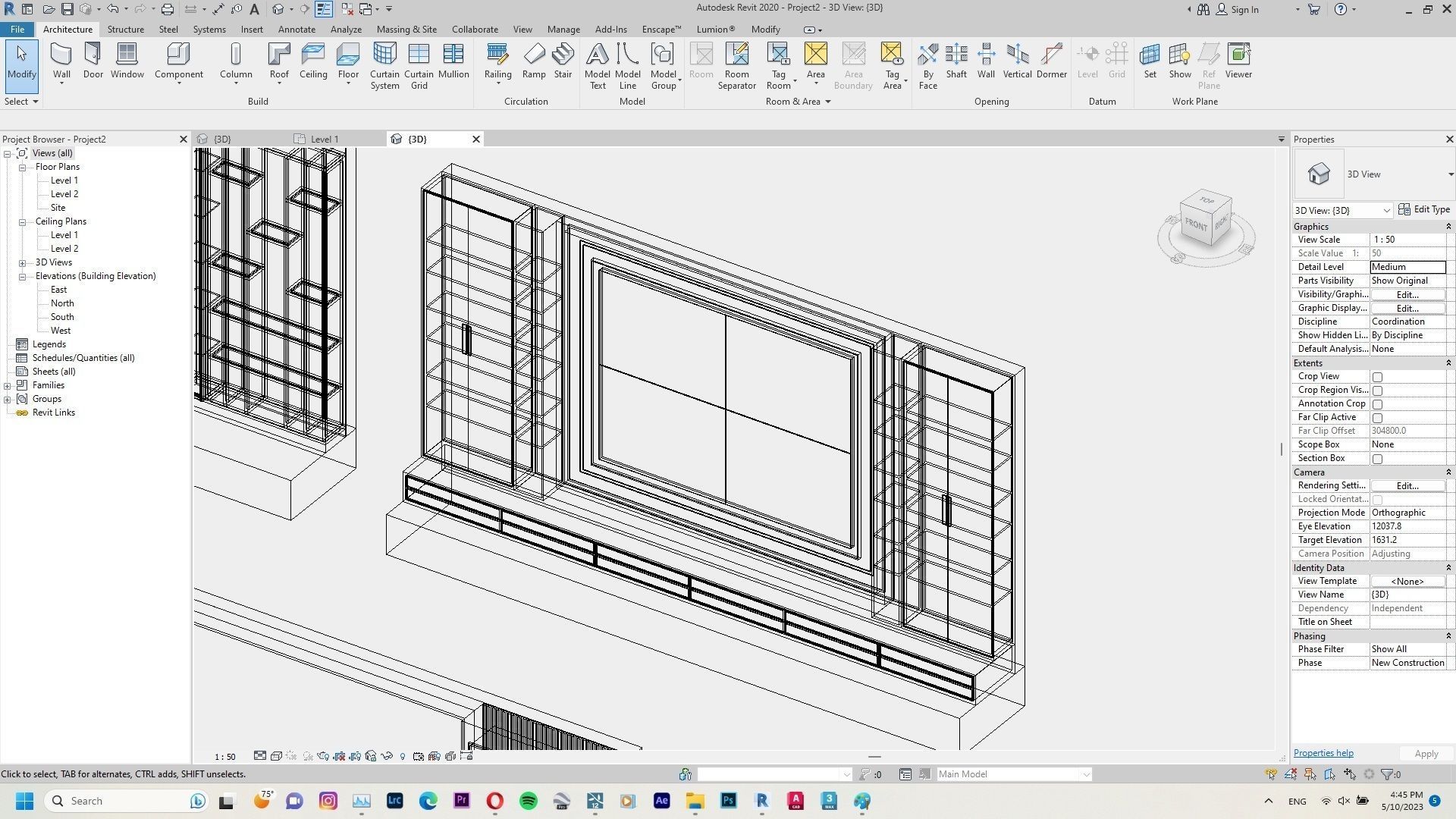 Decorative Wall Panels Backdrop Revit Family 3D model | CGTrader