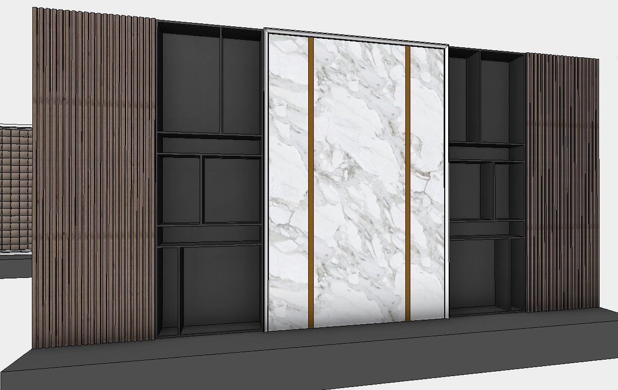 Decorative Wall Panels Backdrop Revit Family 3D model | CGTrader