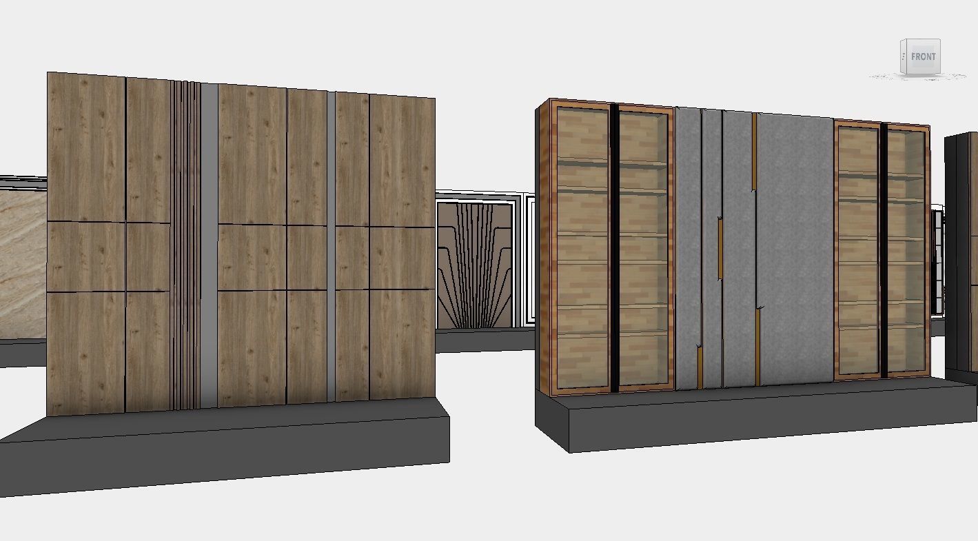 Decorative Wall Panels Backdrop Revit Family 3D model | CGTrader