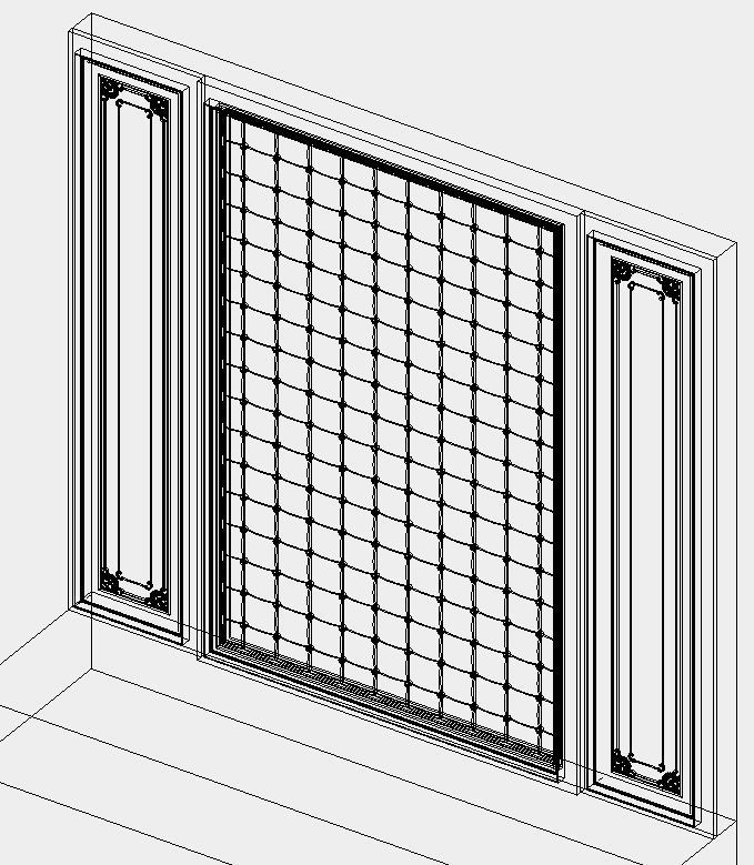 Decorative Wall Panels Backdrop Revit Family 3D model | CGTrader