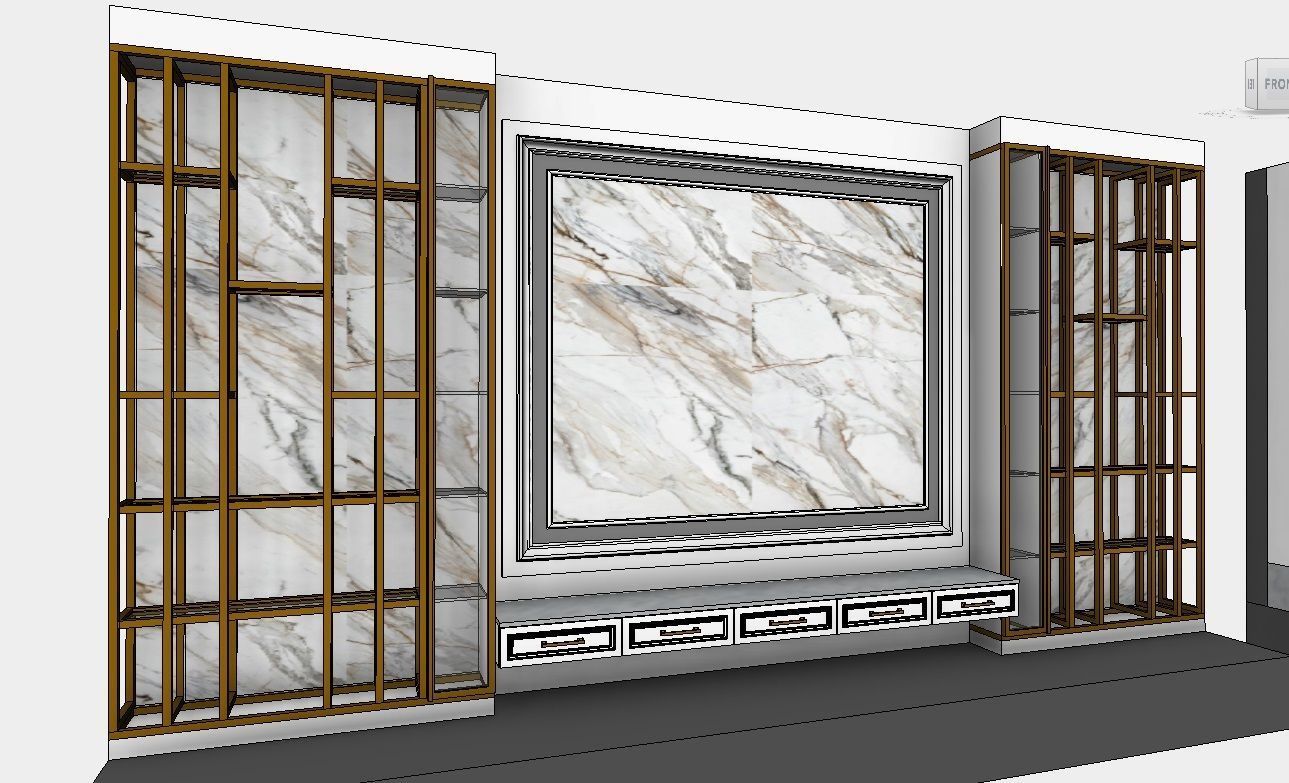 Decorative Wall Panels Backdrop Revit Family 3D model | CGTrader