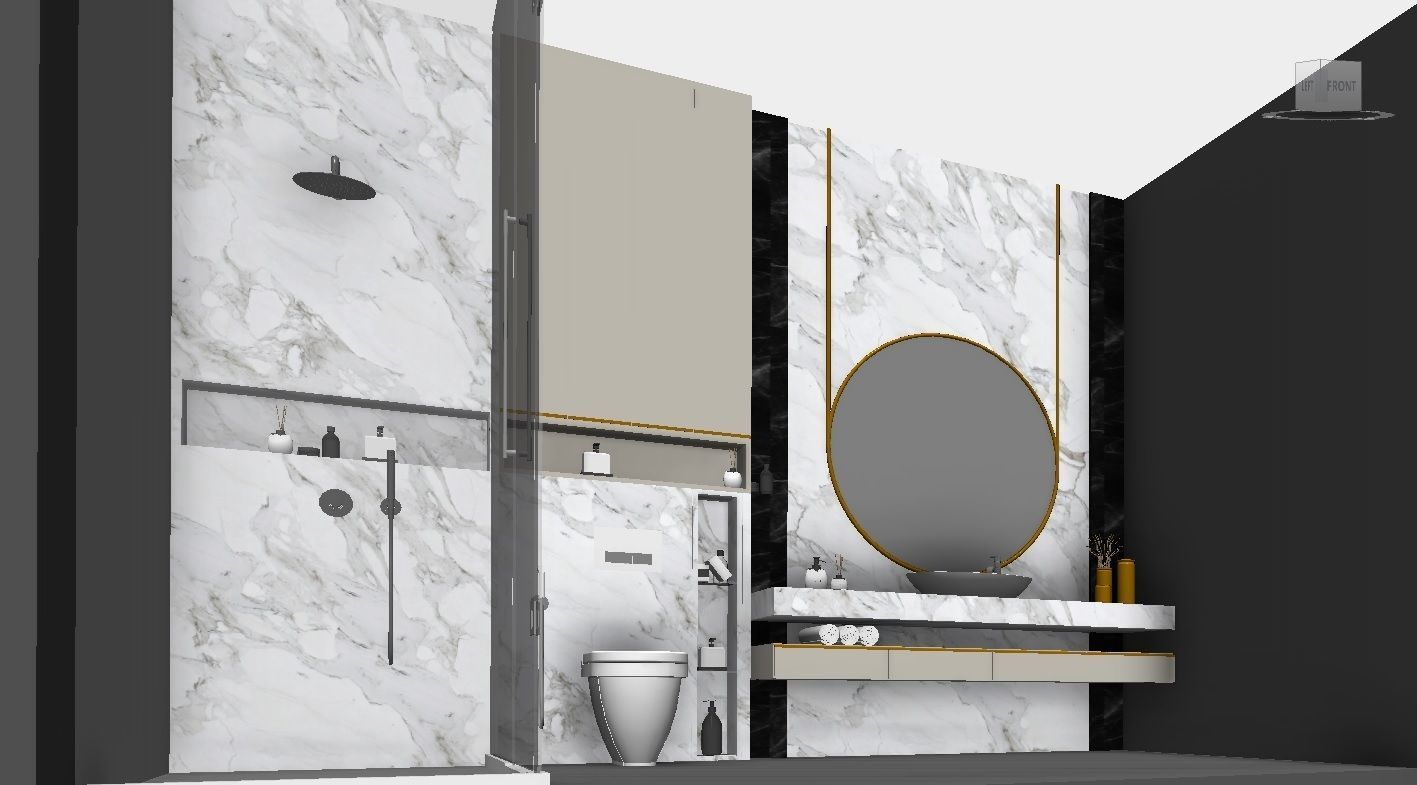 Bathroom design revit family 3D model | CGTrader