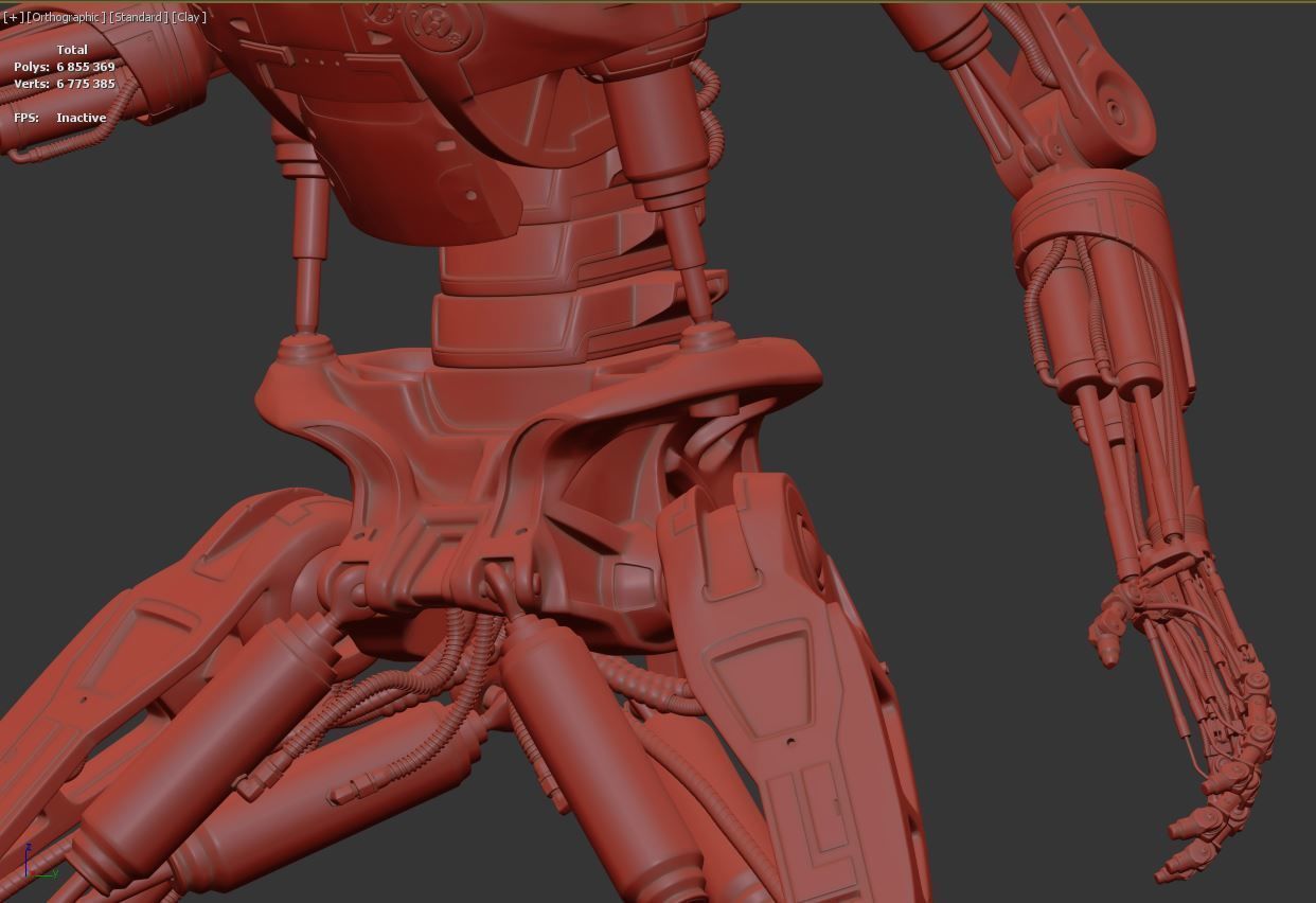 Terminator T-800 Endoskeleton Rekvizit T1 V2 High Detal 3D model 3D ...