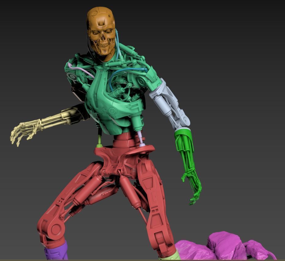 Terminator T-800 Endoskeleton Rekvizit T1 V2 High Detal 3D model 3D ...