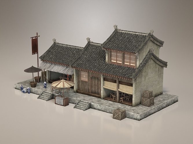 Ancient Chinese architecture 3D model | CGTrader
