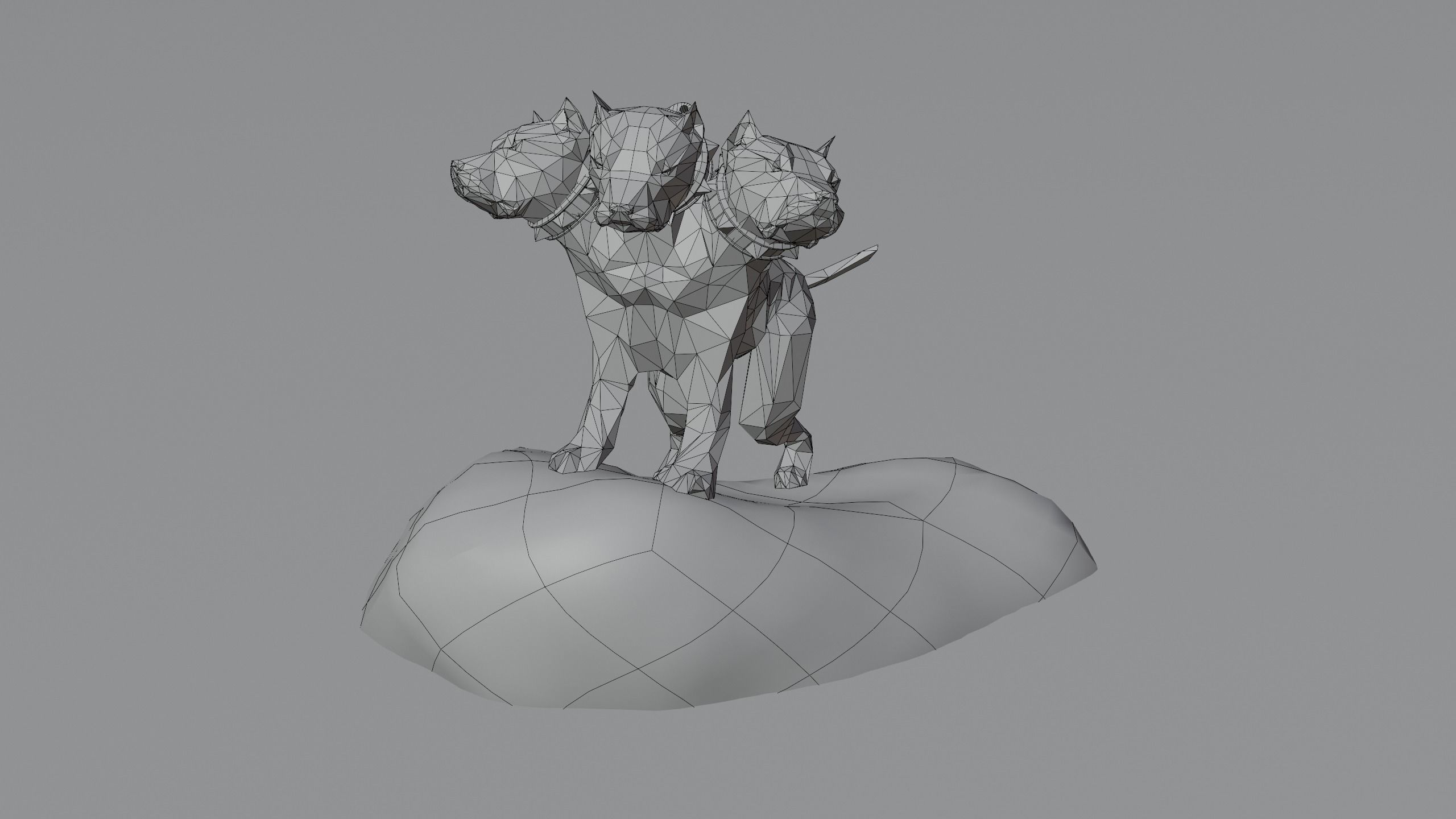 3D model Cerberus Hellhound dog Hound of Hades Beast Monster Rigged VR ...