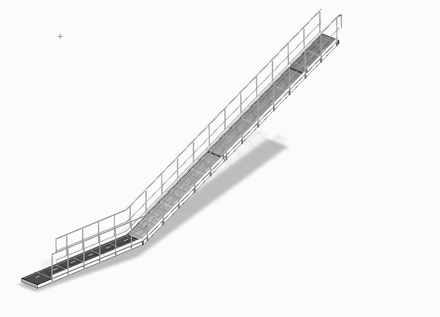 Walkway with grid 3D model | CGTrader