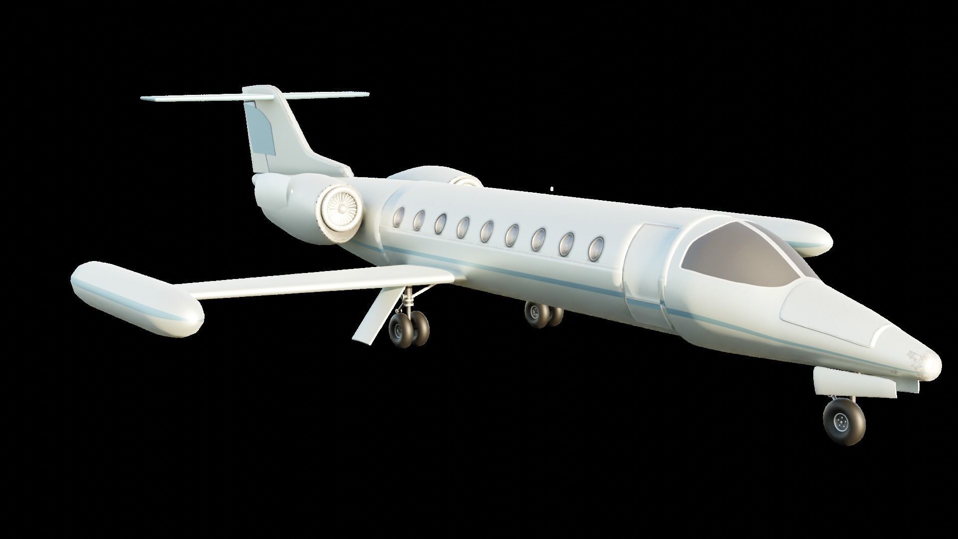 3D model Low Poly Private Jet VR / AR / low-poly | CGTrader