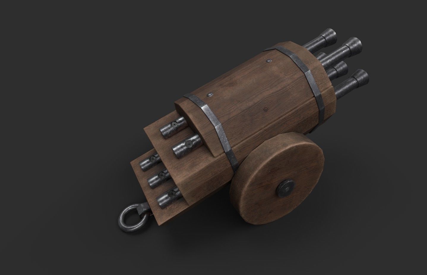3D model Medieval 15th century organ gun VR / AR / low-poly | CGTrader