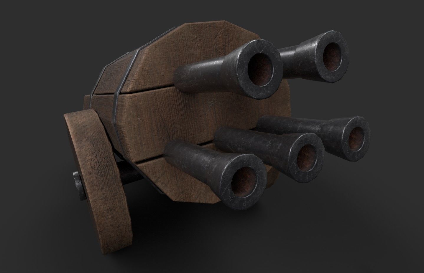 3D model Medieval 15th century organ gun VR / AR / low-poly | CGTrader