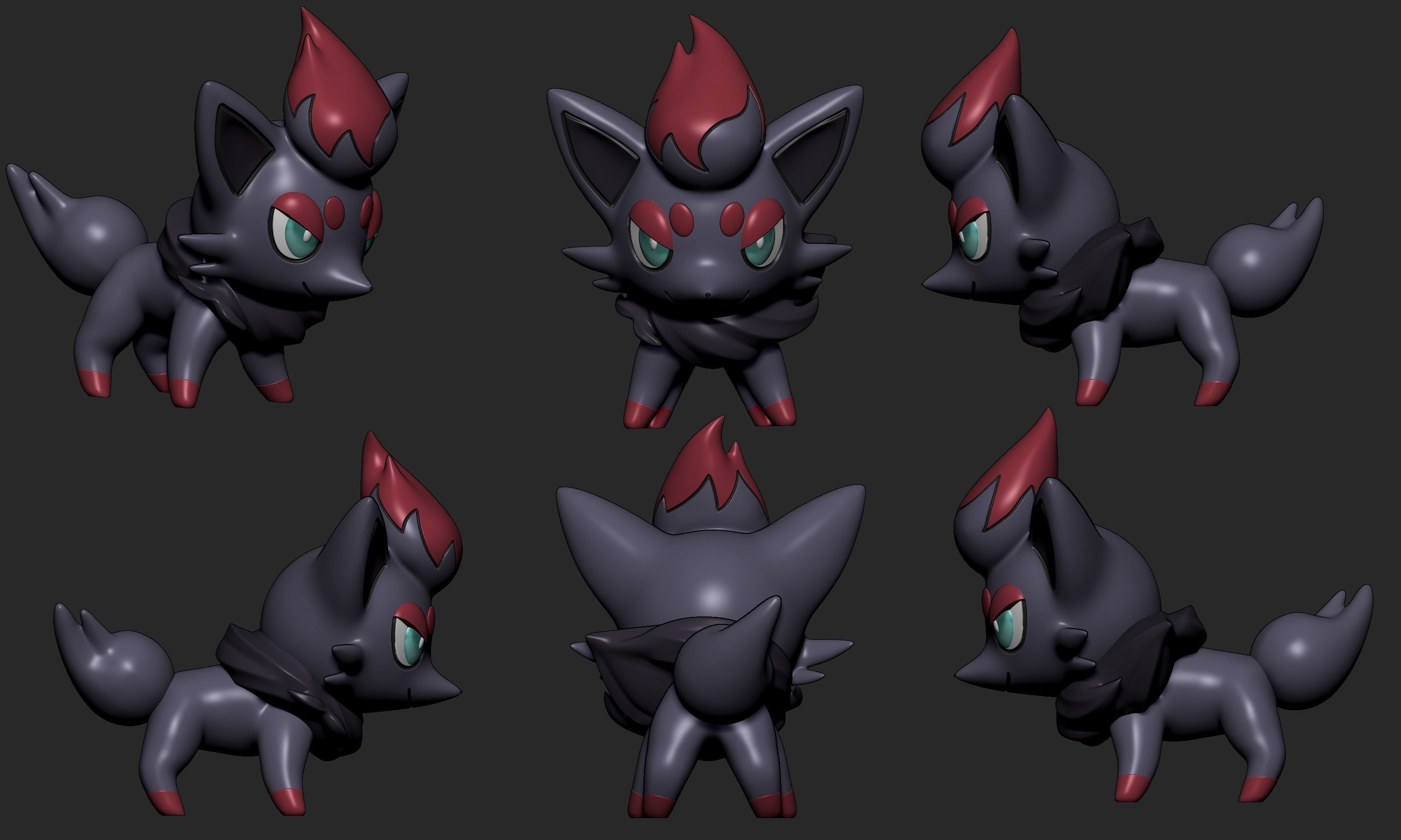Pokemon - Zorua with 2 poses 3D model 3D printable | CGTrader
