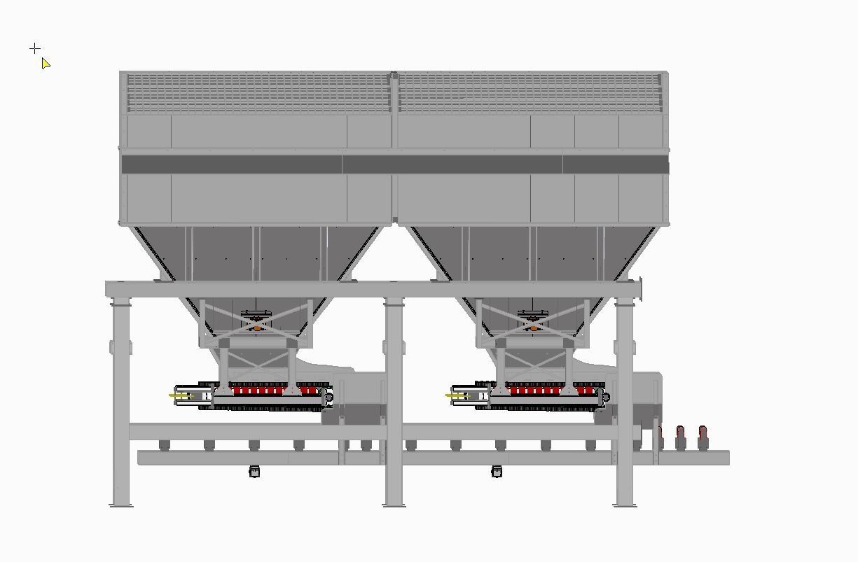 Concerete batching plant feeding hoppers 3D model | CGTrader