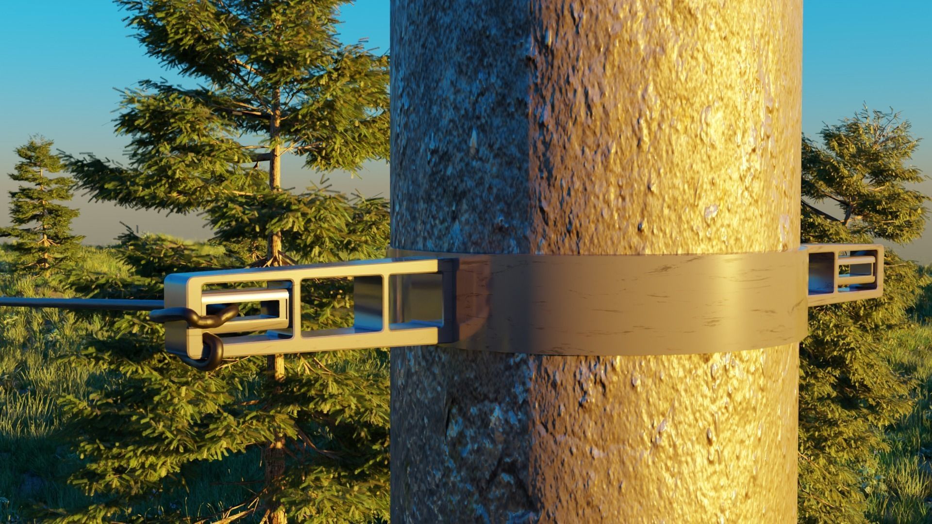 Field road 3D model | CGTrader