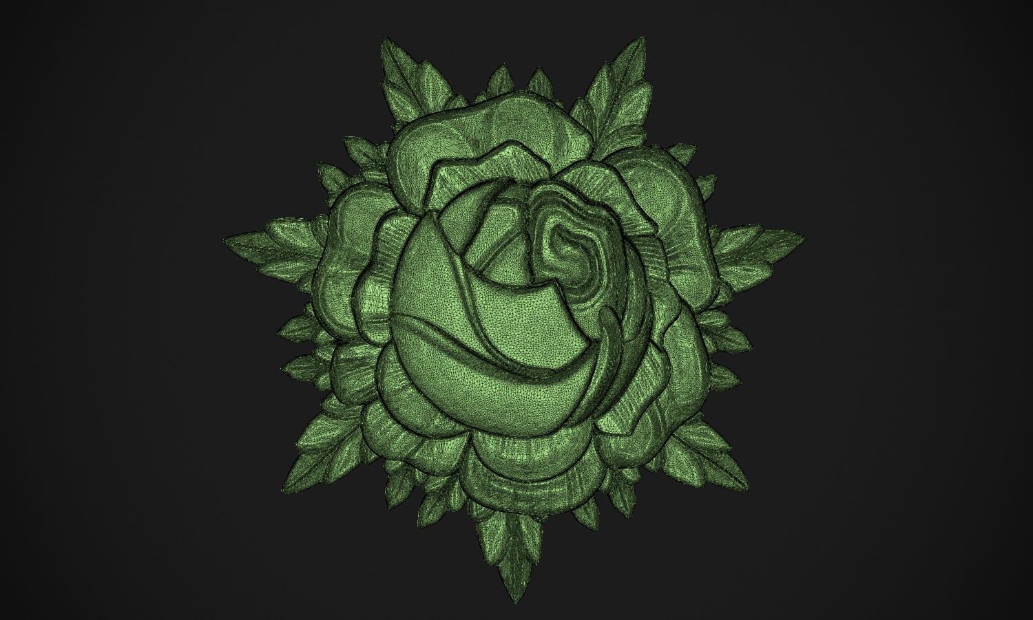 Rose Relief 3D model 3D printable | CGTrader